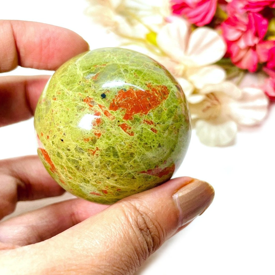 Shop Genuine Unakite Sphere Ball Online - Talk to Crystals