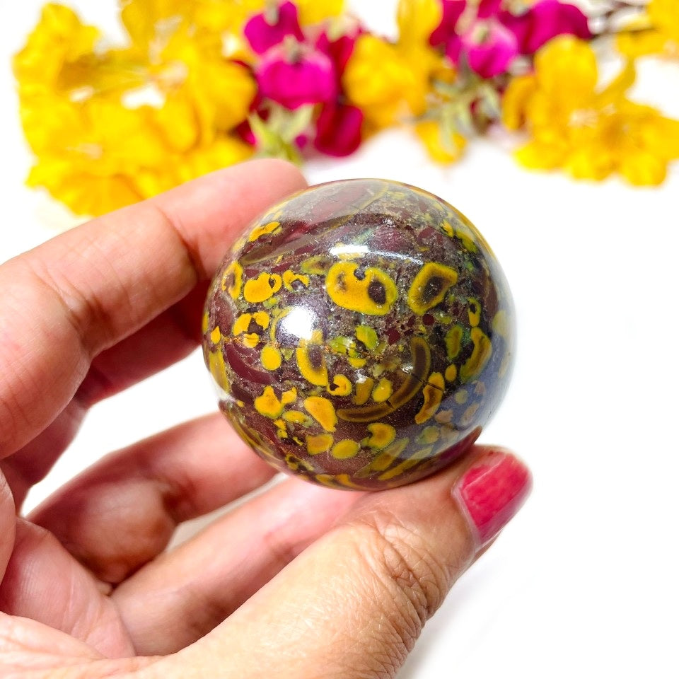 Shop Genuine Fruit Jasper Sphere Ball Online - Talk to Crystals