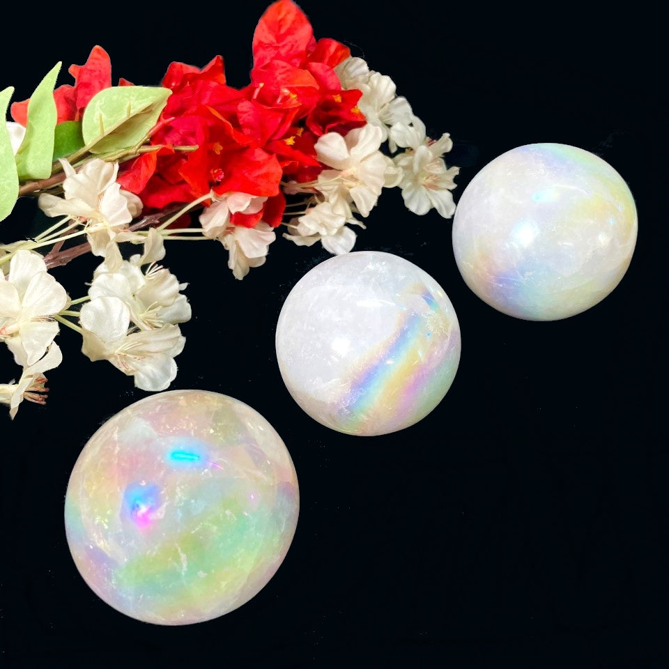 Buy Genuine Angel Aura Quartz Sphere Online | Talk to Crystals