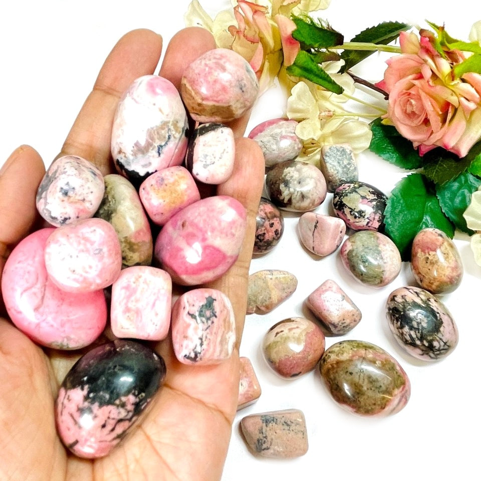 Rhodonite Tumble for Emotional Healing & Forgiveness - Talk to Crystals