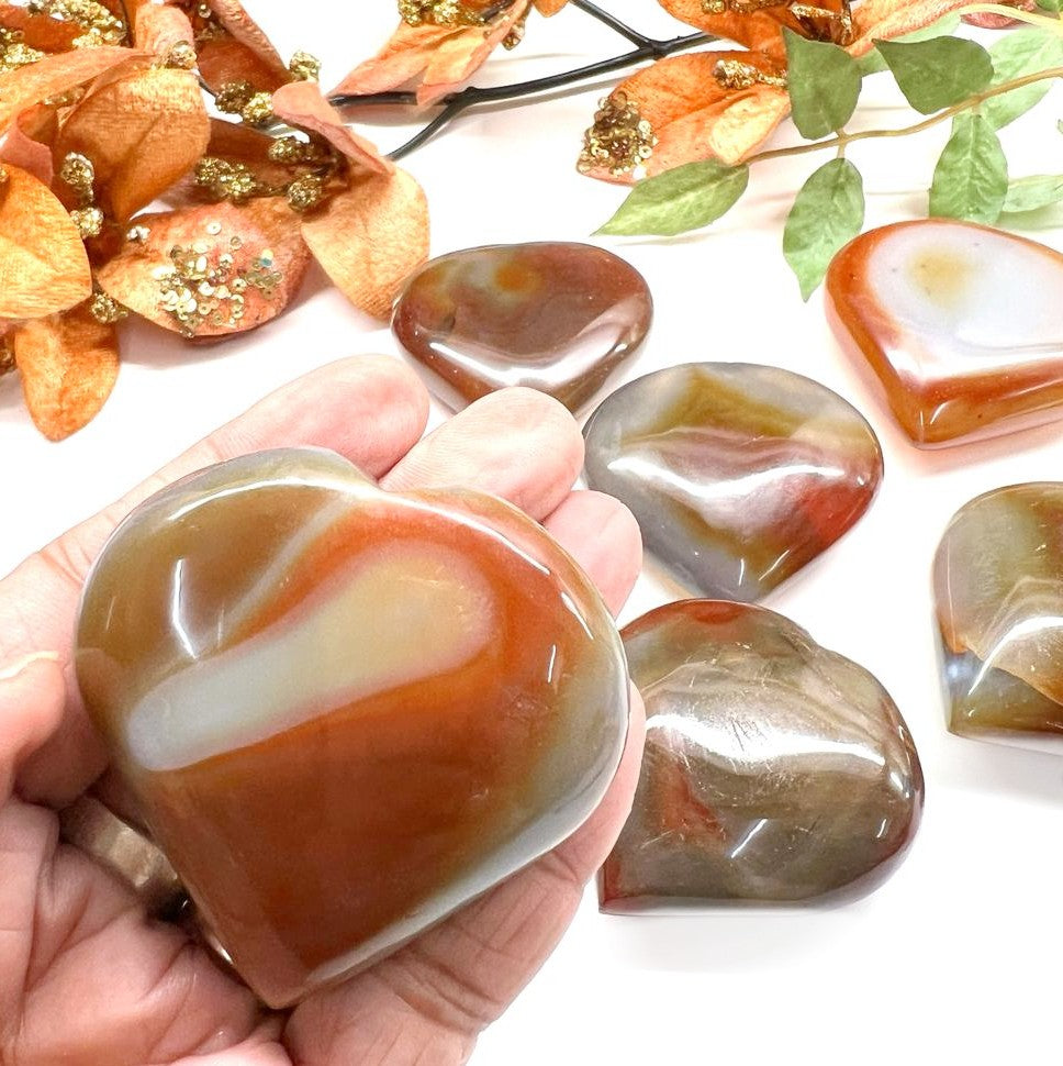 Shop Genuine Carnelian Hearts Online at Talk to Crystals