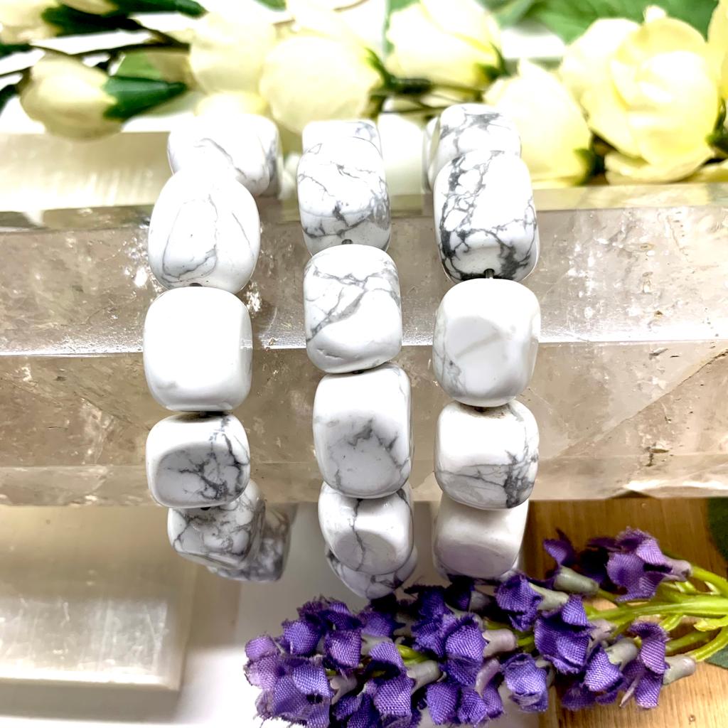 Buy Howlite Tumbled Stone Bracelet for Anxiety at Talk to Crystals