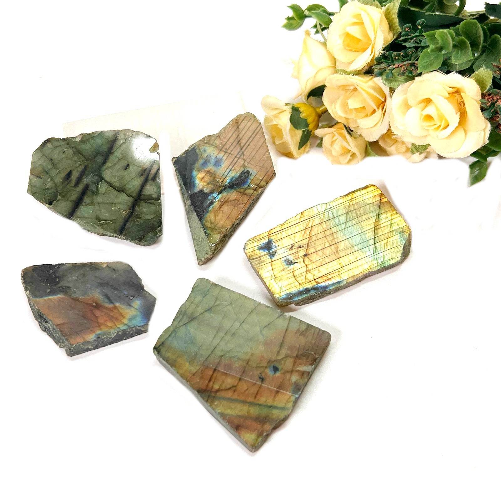 Shop Labradorite Slice online at Talk to Crystals
