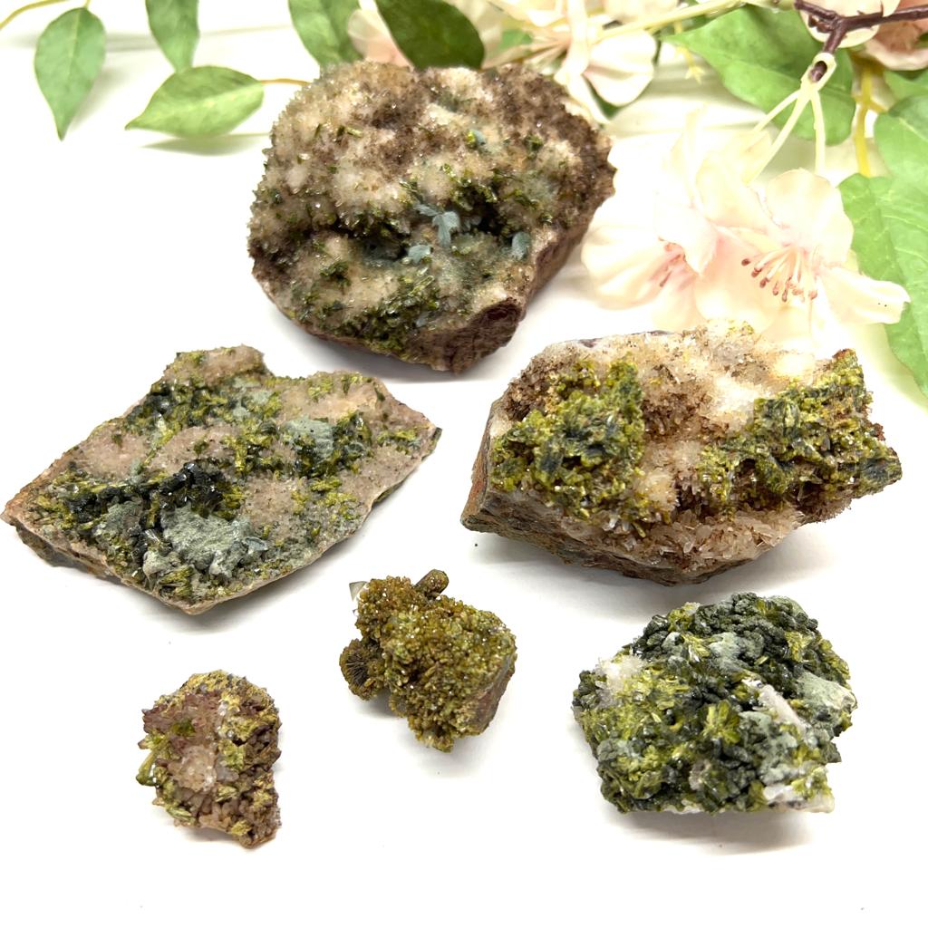 Quartz and Epidote Mineral Specimen buy online at Talk to Crystals