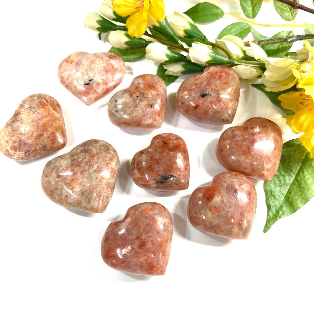 Genuine Sunstone Heart Online (Joyous energy)) - Talk To Crystals