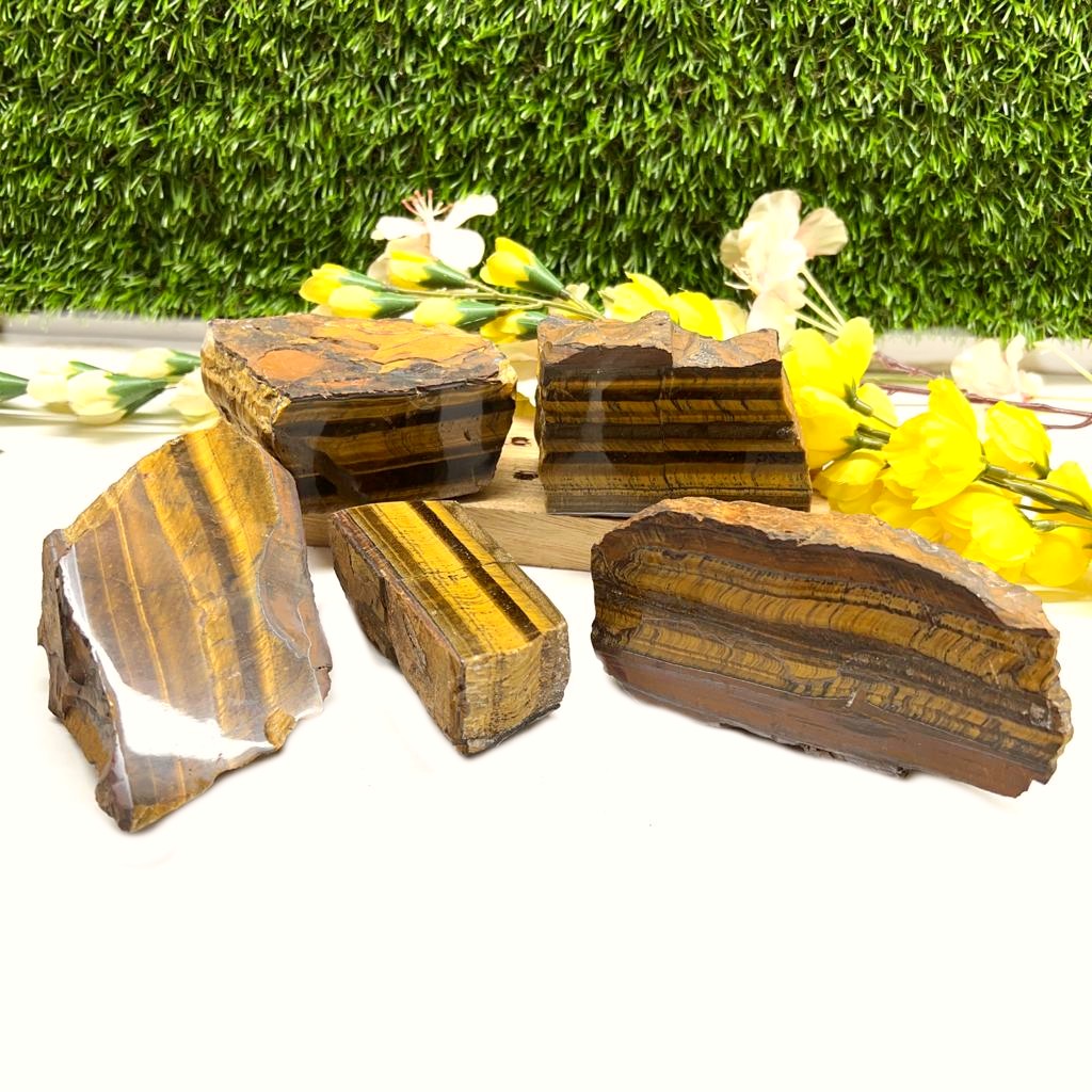 Tiger Eye One Side Polished Rough (Confidence)