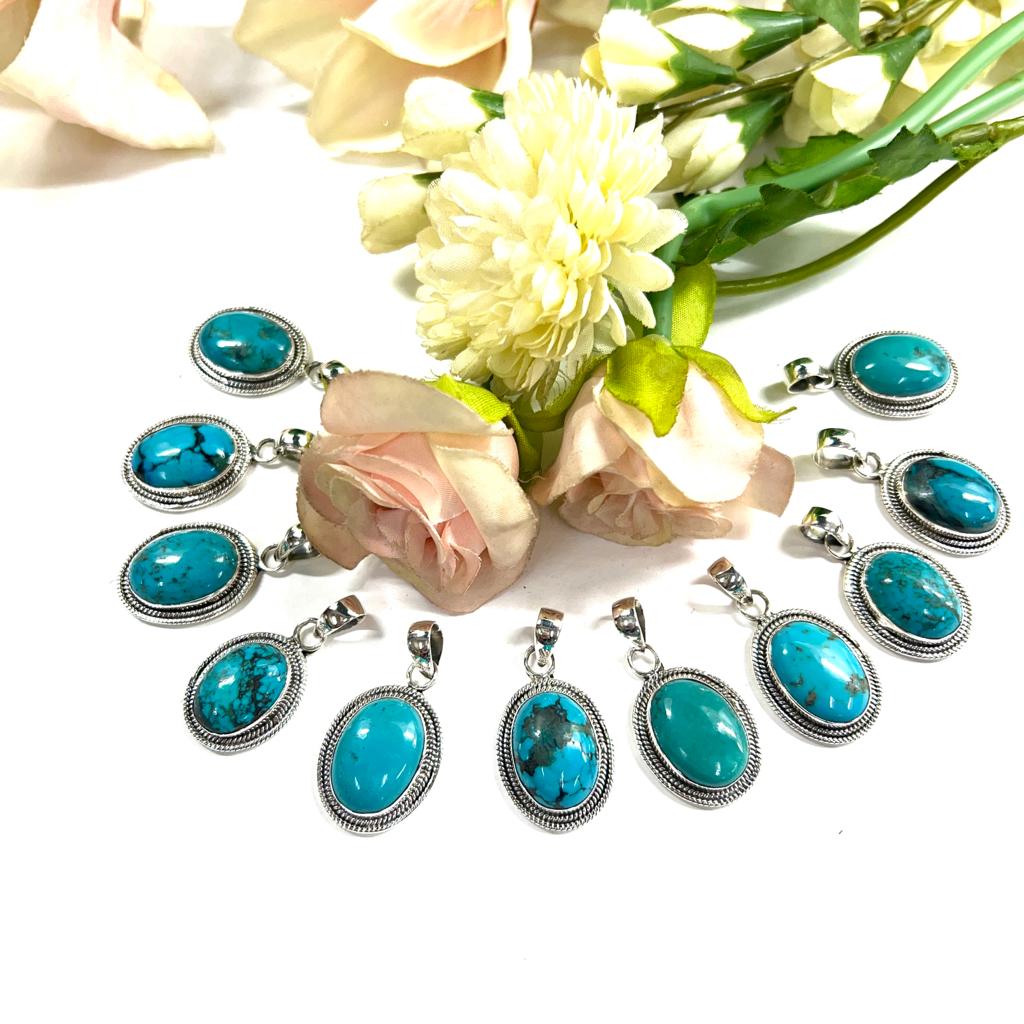 Shop Genuine Turquoise premium Silver Pendants at Talk to Crystals
