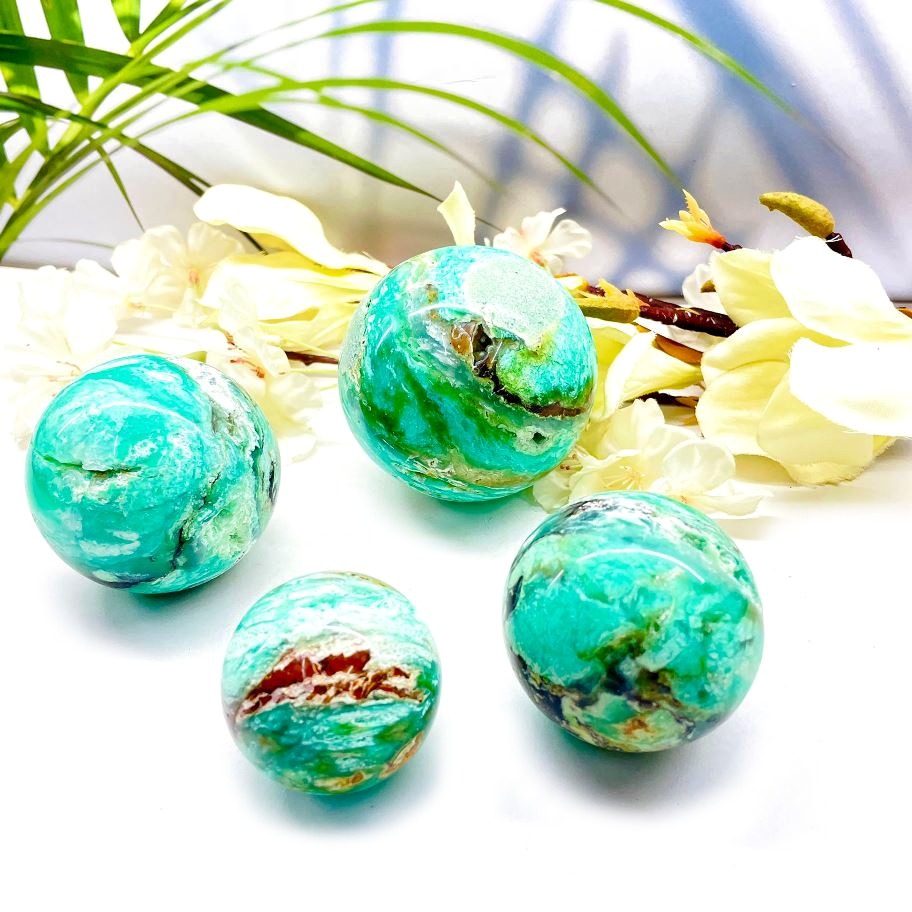 Shop Genuine Chrysoprase Sphere Online (Relationships & Compassion)