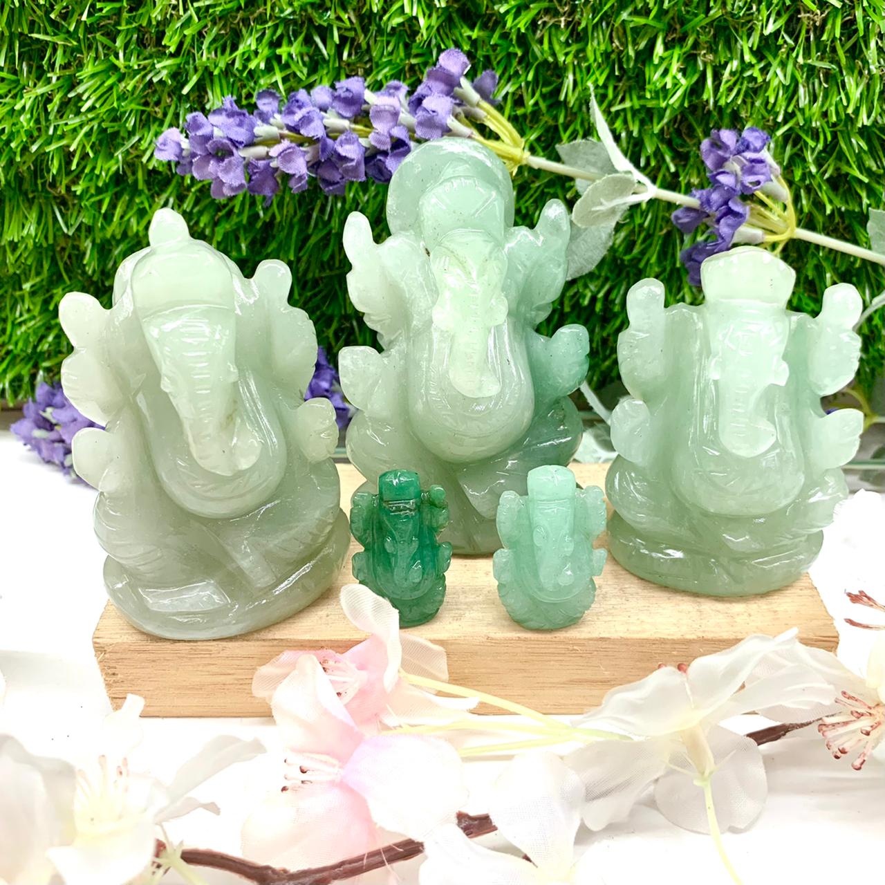 Green Aventurine Ganesha (Luck and Opportunity)