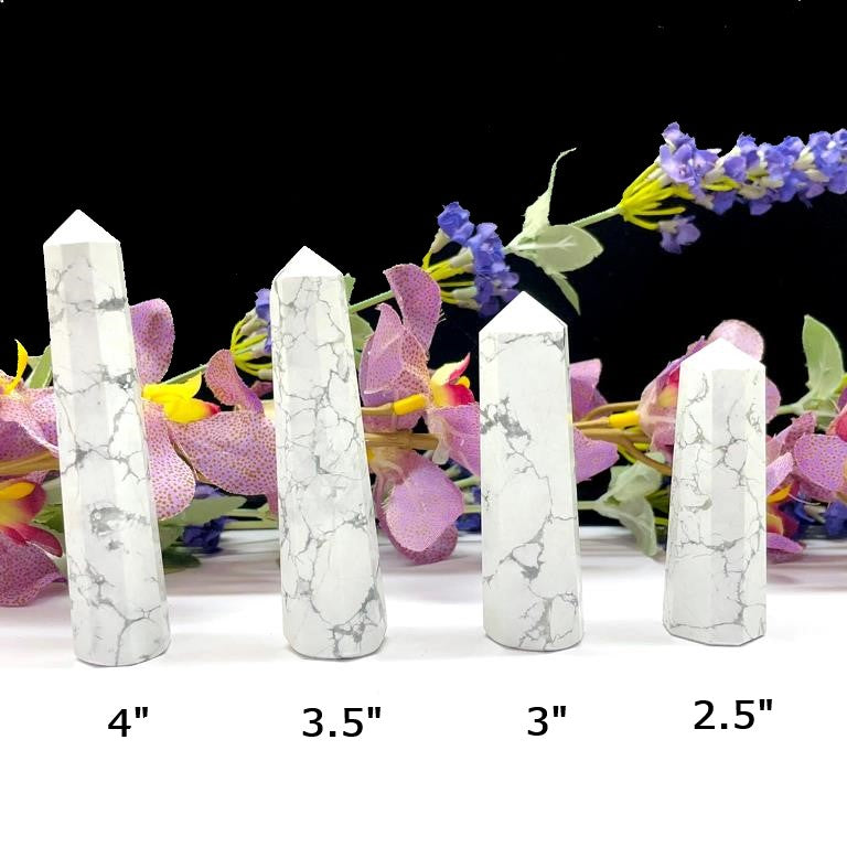 Shop Genuine Howlite Tower (Peace and Calm) Online - Talk To Crystals