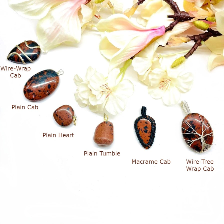 Buy Genuine Mahogany Obsidian Smooth Pendant Online - Talk to Crystals