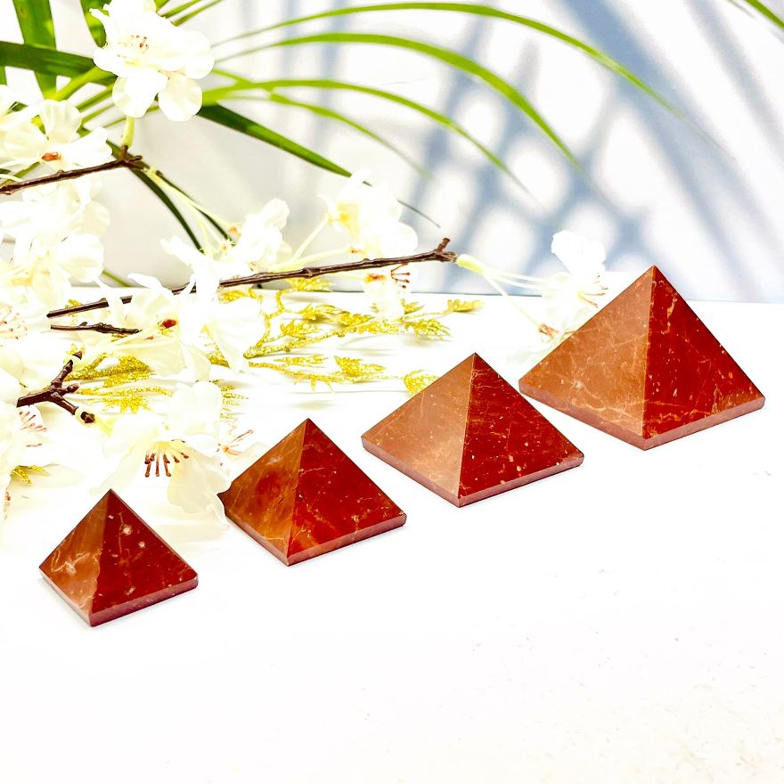 Best quality, authentic Red Jasper Pyramid for grounding & stamina