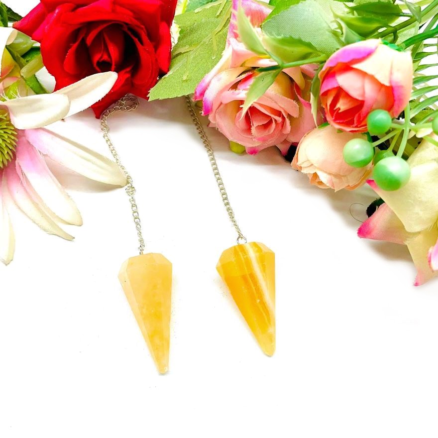 Buy Yellow Calcite Pendulum for Dowsing online at Talk to Crystals