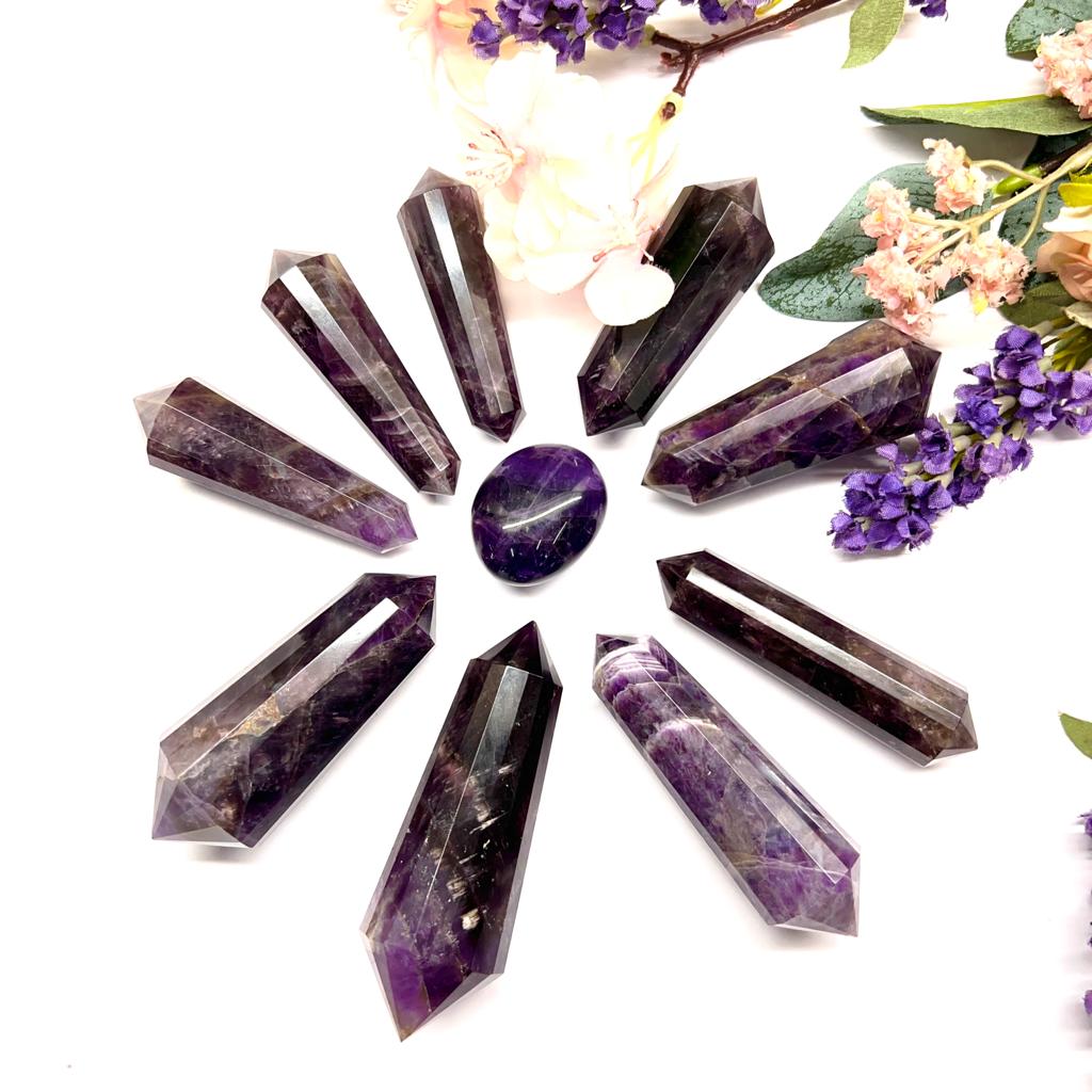 Shop Amethyst Double Terminated Pointers at Talk to Crystals