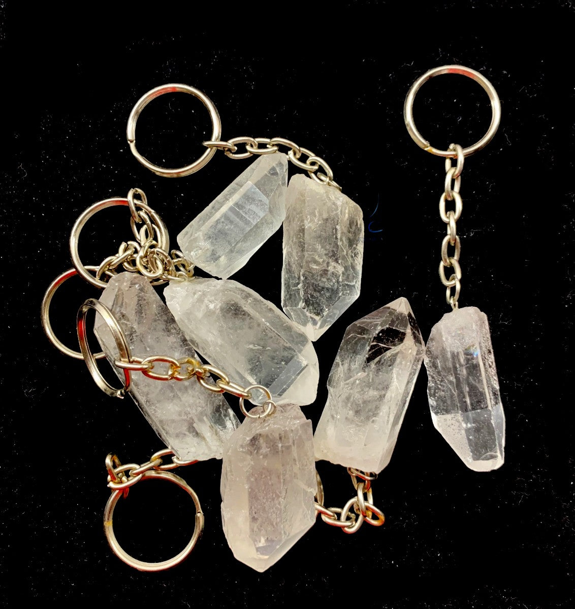 Clear Quartz Key Ring