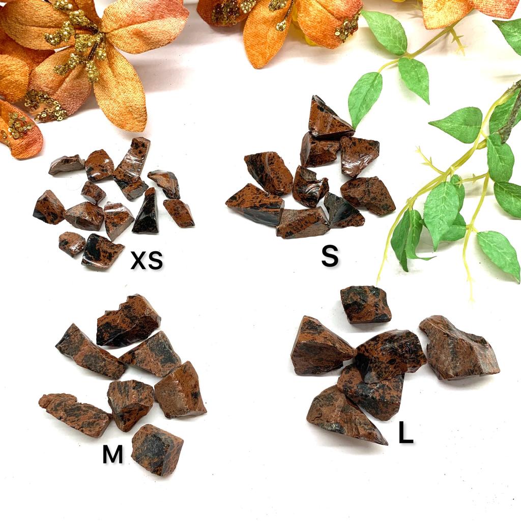 Mahogany Obsidian Rough for Grounding and Protection