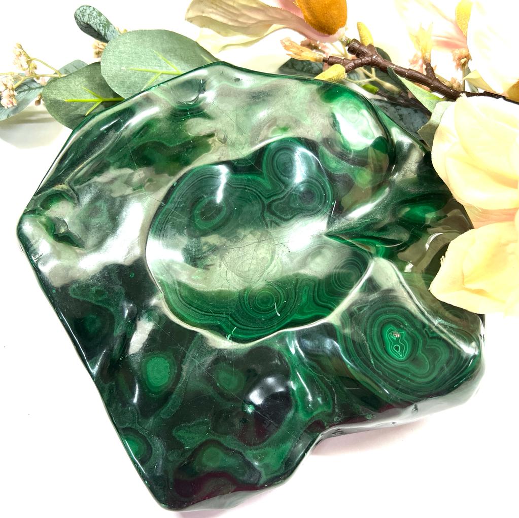 Malachite Polished Slab in Natural shape