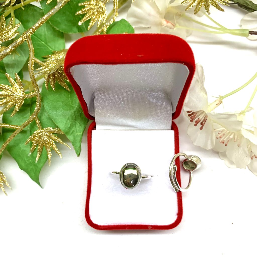 Shop Genuine Pyrite Adjustable Ring in Silver - Talk to Crystals