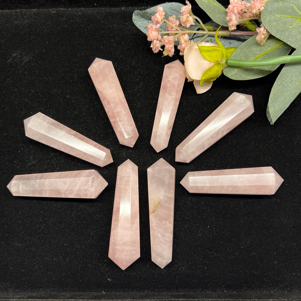 Shop Rose Quartz Double Terminated Pointers at Talk to Crystals
